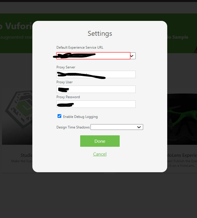 Solved: how to get default experience service URL for Vufo... - PTC Community