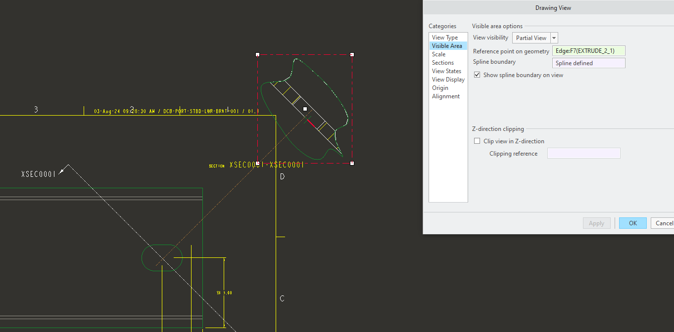 Solved: Section View in Creo Drawing - PTC Community