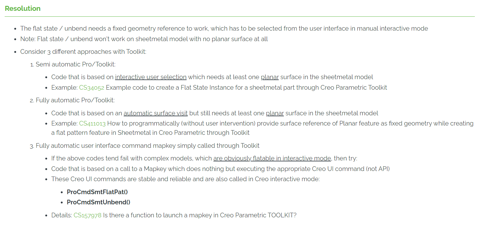 Solved: Struggling to unbend sheetmetal through TOOLKIT (P... - PTC Community