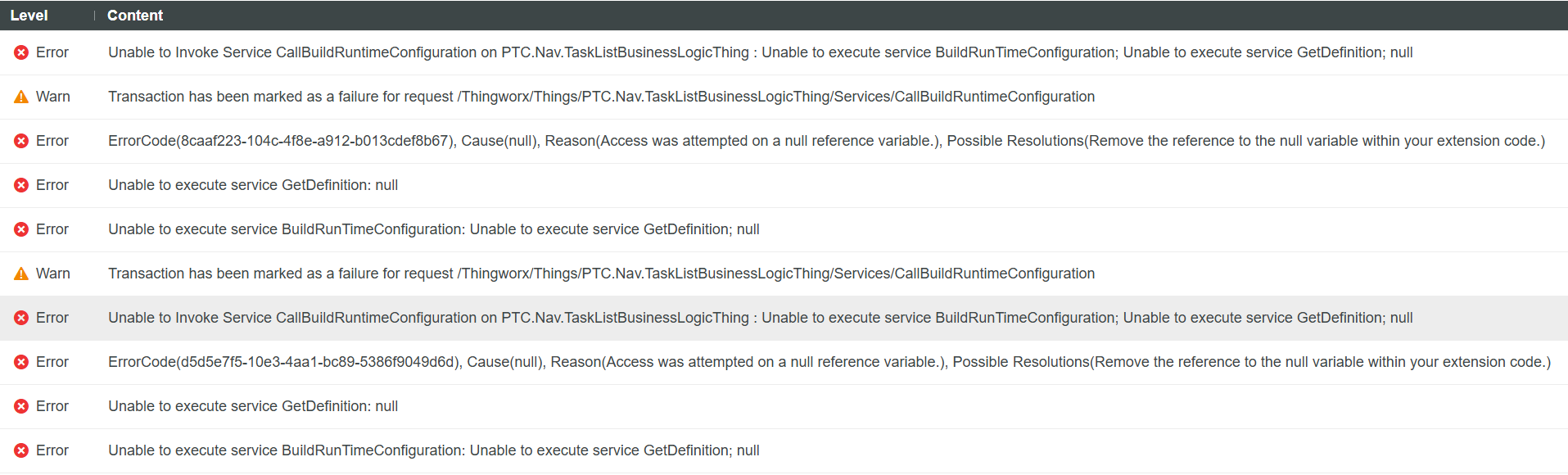 Solved: Navigate - CallBuildRuntimeConfiguration - PTC Community
