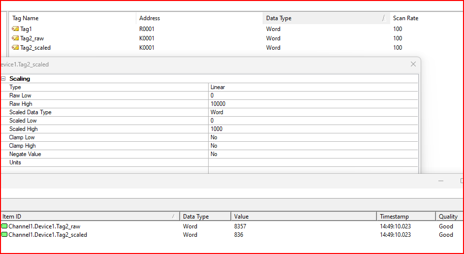 Solved: Scaling tags in Kepware Confugration. - PTC Community
