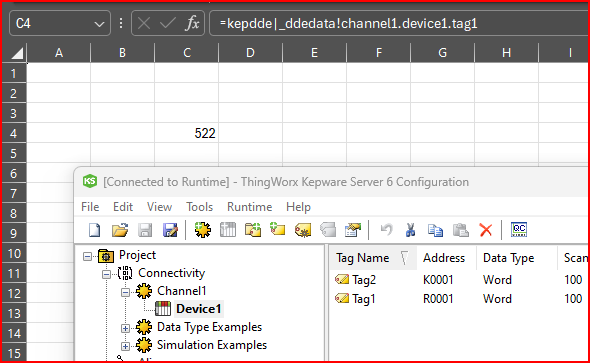 Solved: DDE Kepware to Excel KEPServerEX - PTC Community