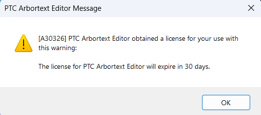 PTC Arbortext Editor Message - PTC Community