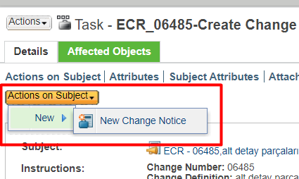 Solved: Remove New Change Notice option from Actions menu - PTC Community