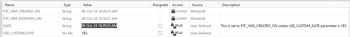 Solved: Editable DATE parameter linked to PTC_WM_CREATED_O... - PTC Community