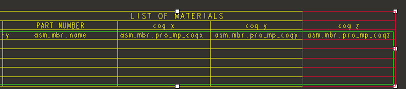 I need the CoG and its coordinated in creo table - PTC Community