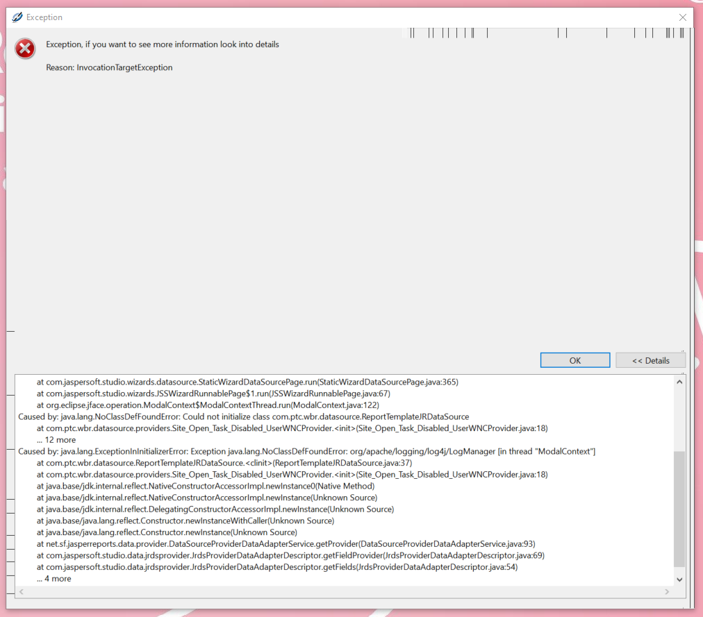 Error InvocationTargetException during Authoring J... - PTC Community