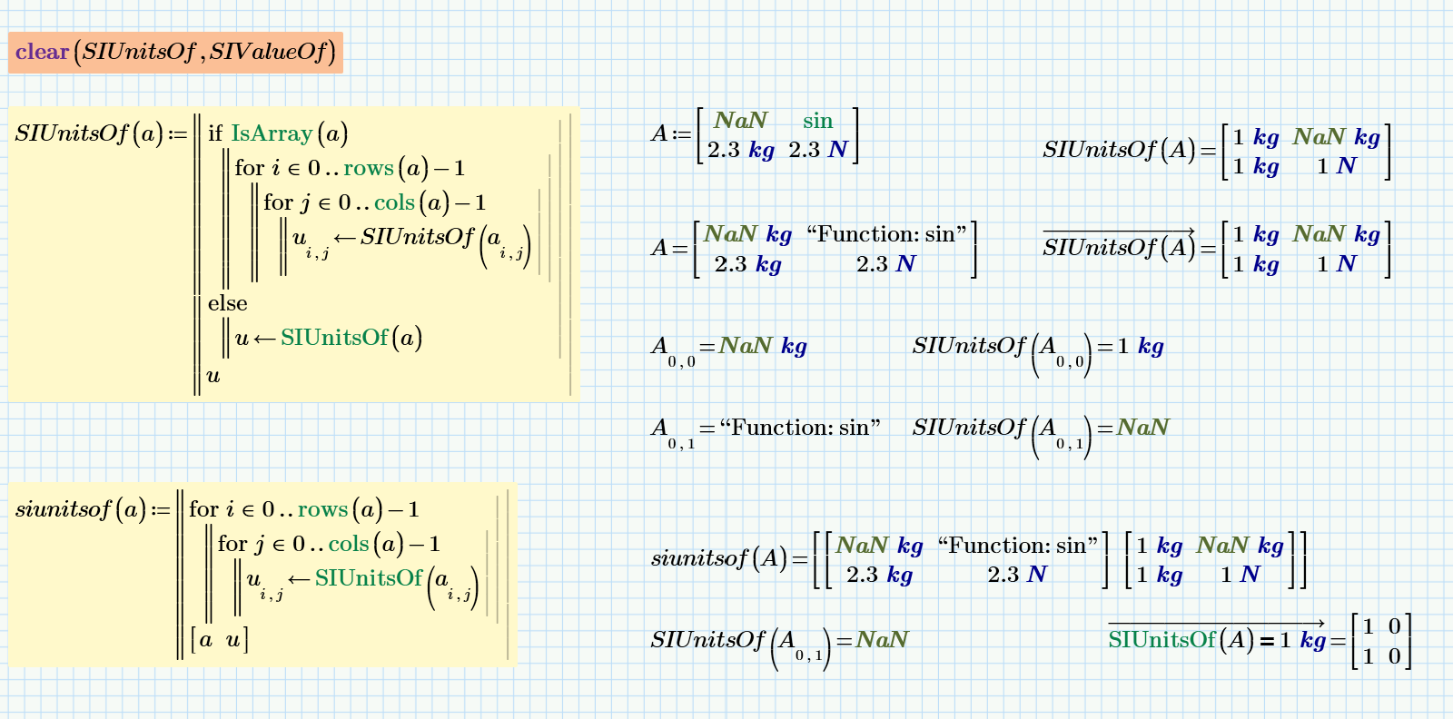 Vectorizing SIUnitsOf over array containing NaN - PTC Community