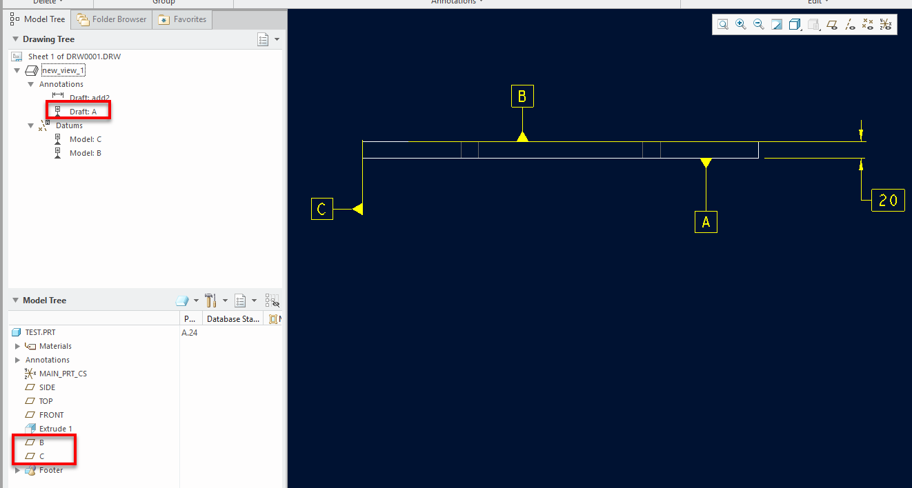 Solved Unable To Access Set Datum Tag In Creo 4 Ptc Community