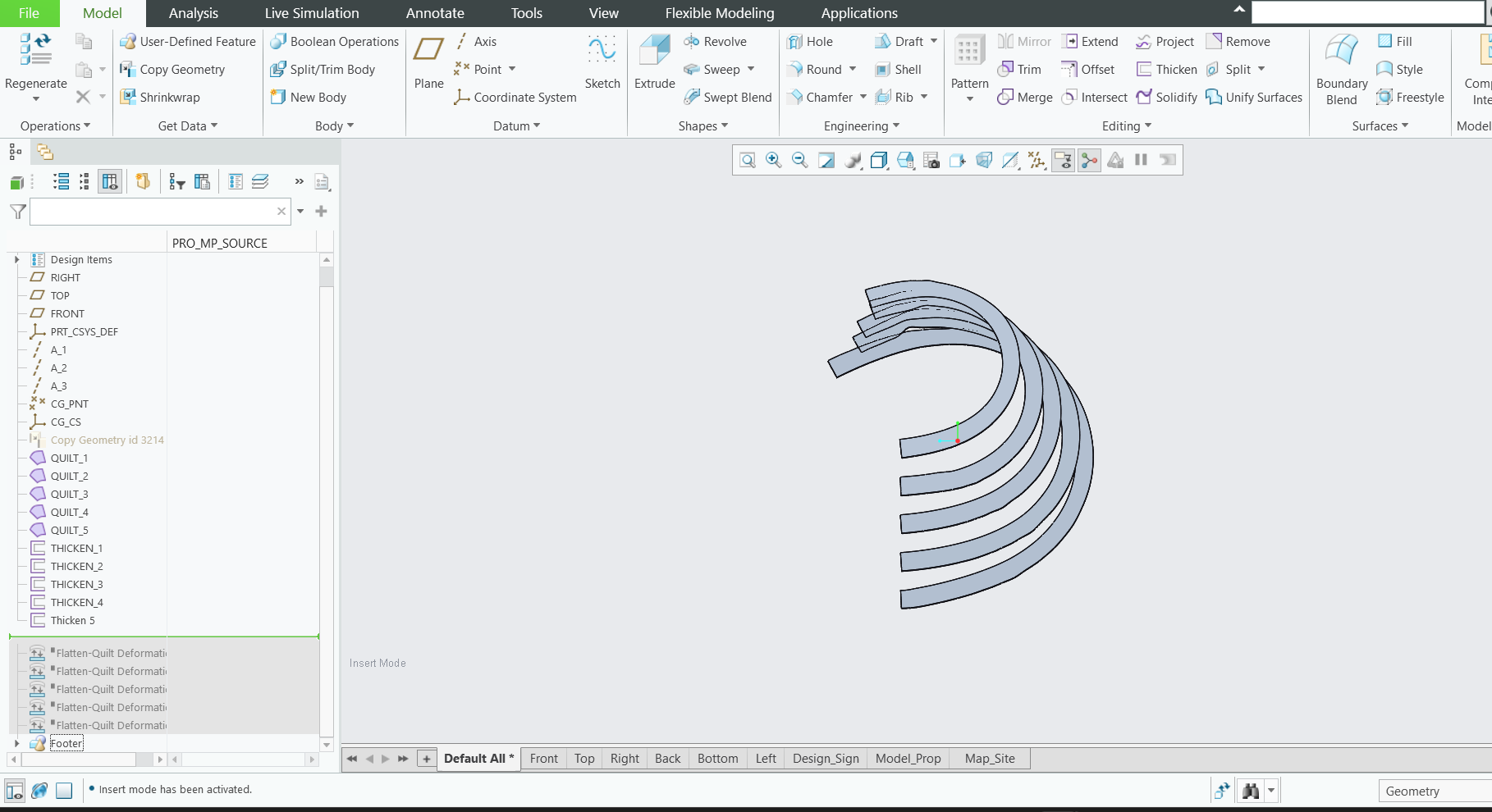 Solved: Unbend curved rectangular strip - PTC Community
