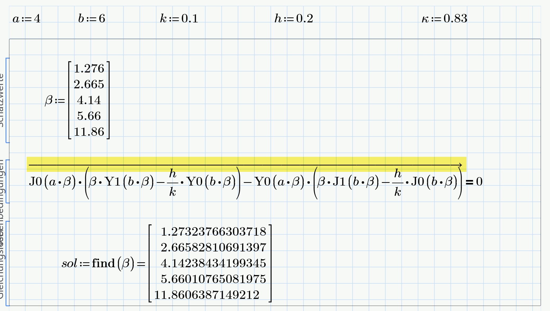 Solved Solve Block With Bessel Function Not Matching With Ptc Community