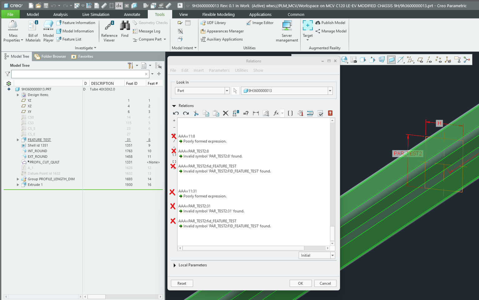 Error Specifying a Feature in a Relation - PTC Community