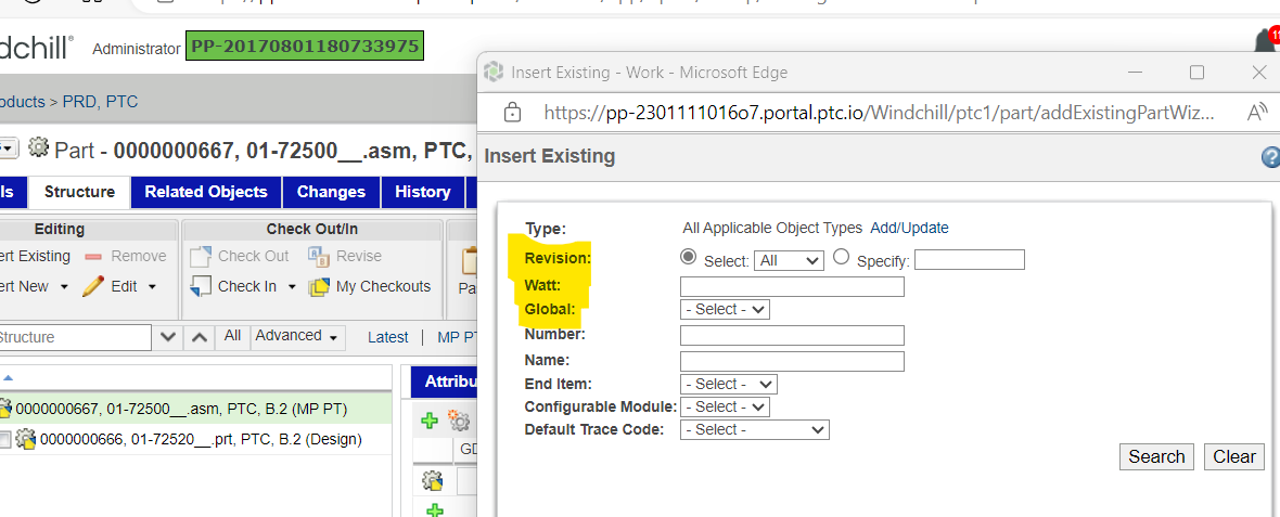 Solved: Add criteria in Insert Existing Window - PTC Community