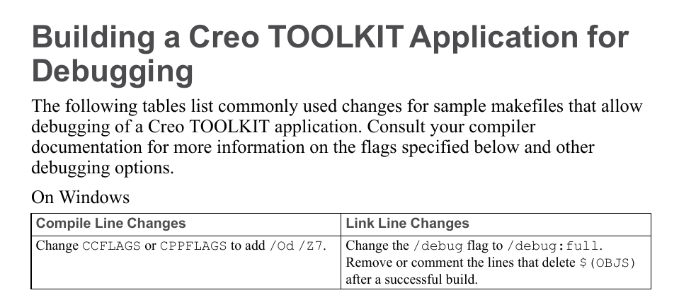 Solved: Debug configuration of TOOLKIT projects - PTC Community