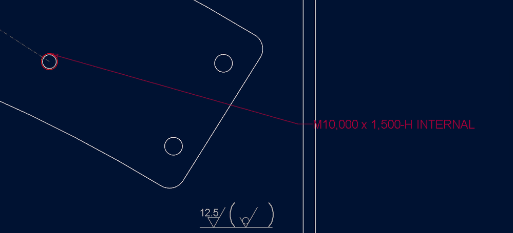 Hole annotation cosmetic thread - How to edit ? - PTC Community