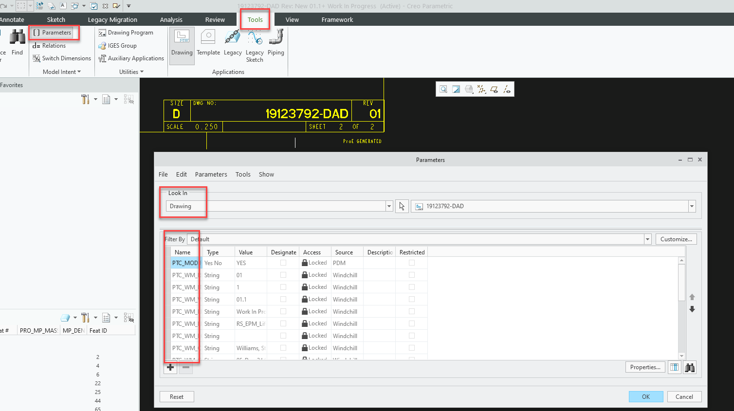 Drawing Parameter :d broken - PTC Community