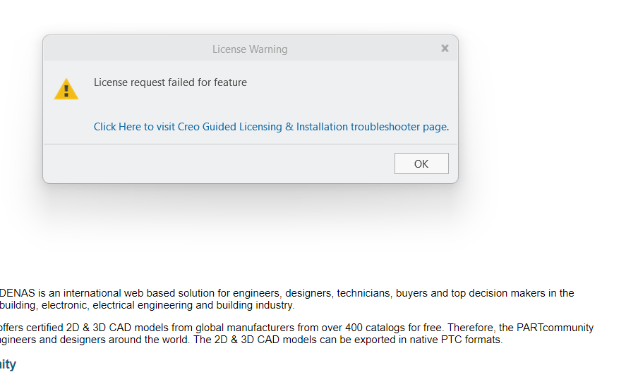 License errror - PTC Community