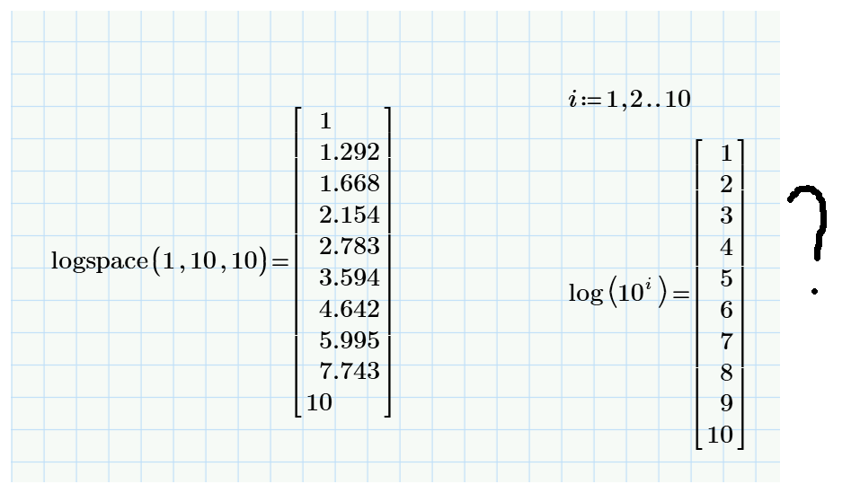 Solved: How to generate logspace numbers but not using log... - PTC Community