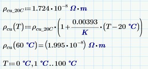 Copper resistivity as a function of temperature - PTC Community