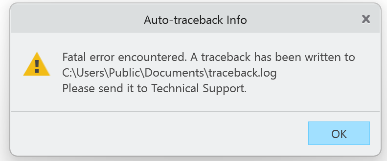 FATAL ERROR (PTC CREO PARAMETRIC 11.0) - PTC Community
