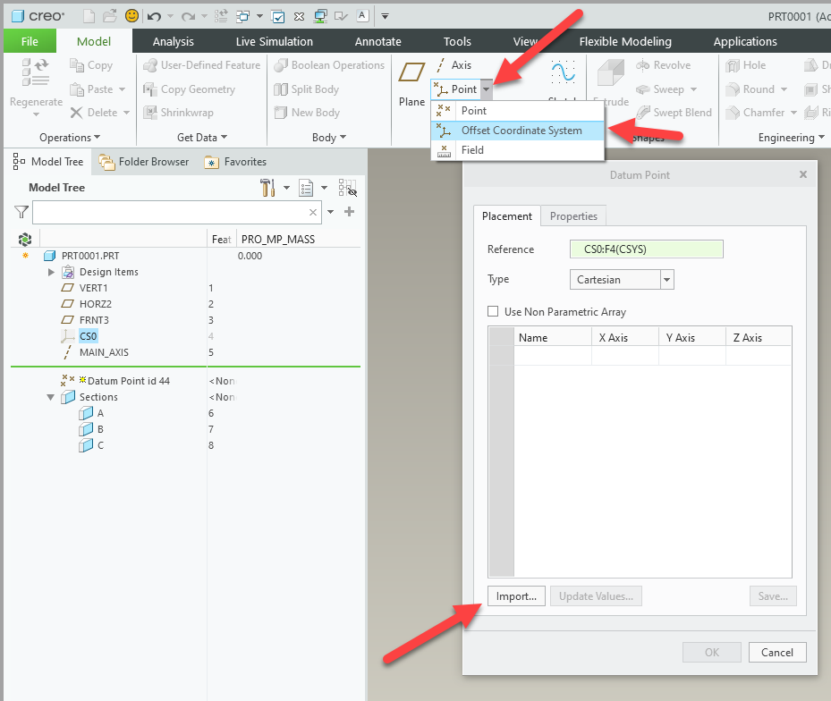 Solved: How to Convert a Table of Coordinates (.pts file) ... - PTC ...