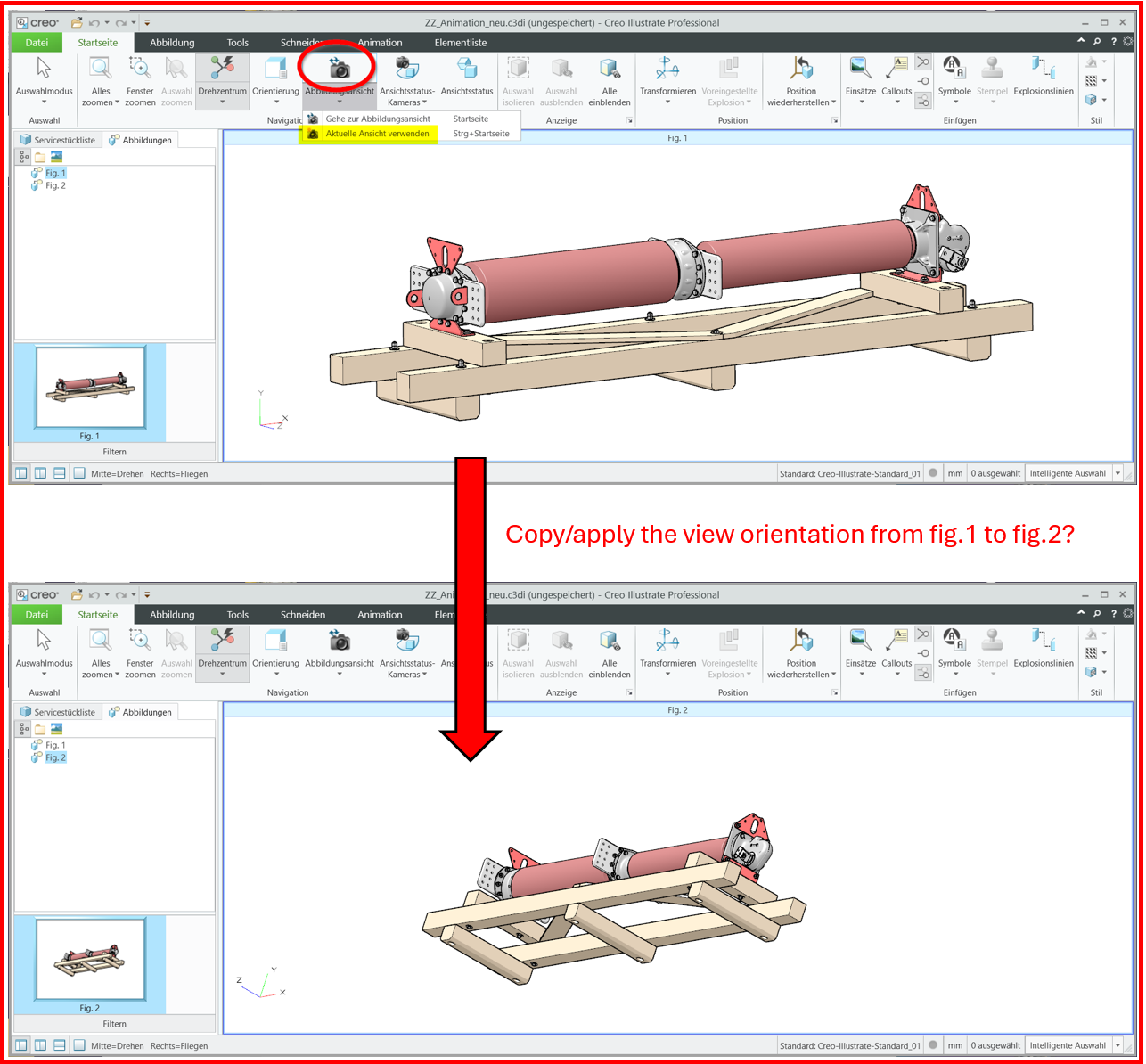 Solved: Creo Illustrate / Copying a view orientation from ... - PTC Community