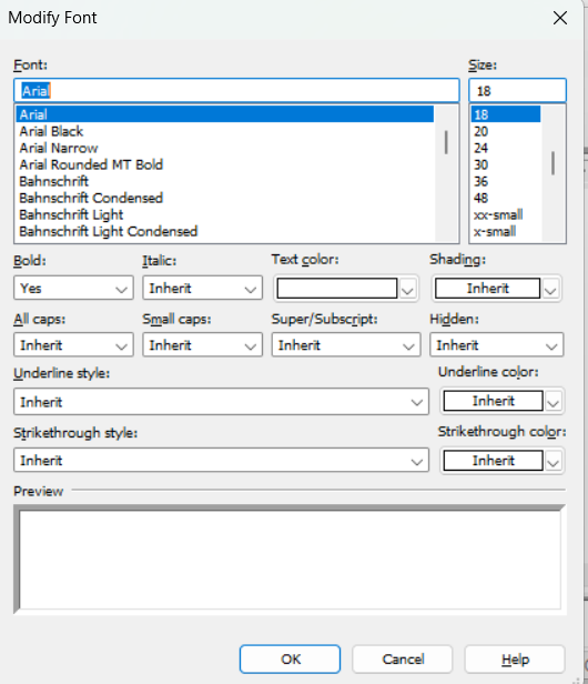Solved: Setting font and size of Generated Text in the St... - PTC Community