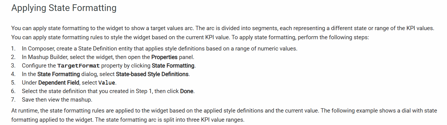 Solved: State formatting not working on KPI Dial Widget - PTC Community