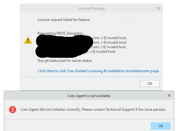 License request failed for feature - PTC Community