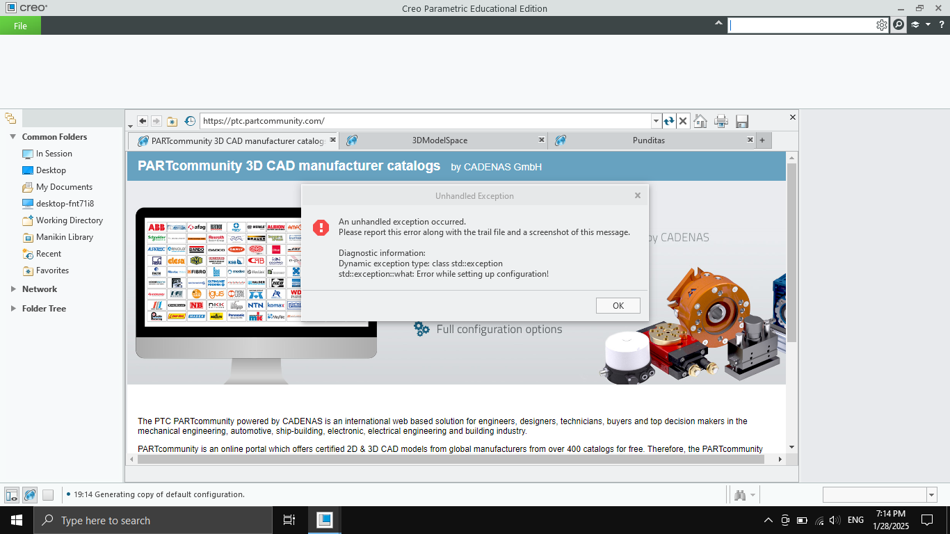 Solved: Issue with Creo File Saving Location and Error Mes... - PTC Community