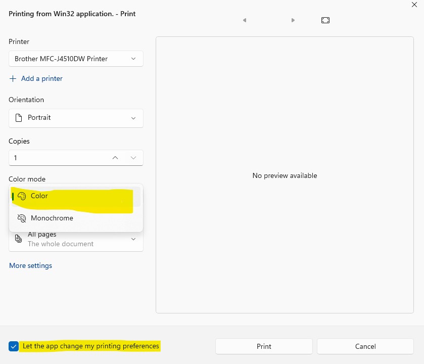 Suddenly no color printing using Mathcad Prime 10 - PTC Community