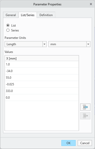 Solved: Changing values and using List/Series parameter ... - PTC Community