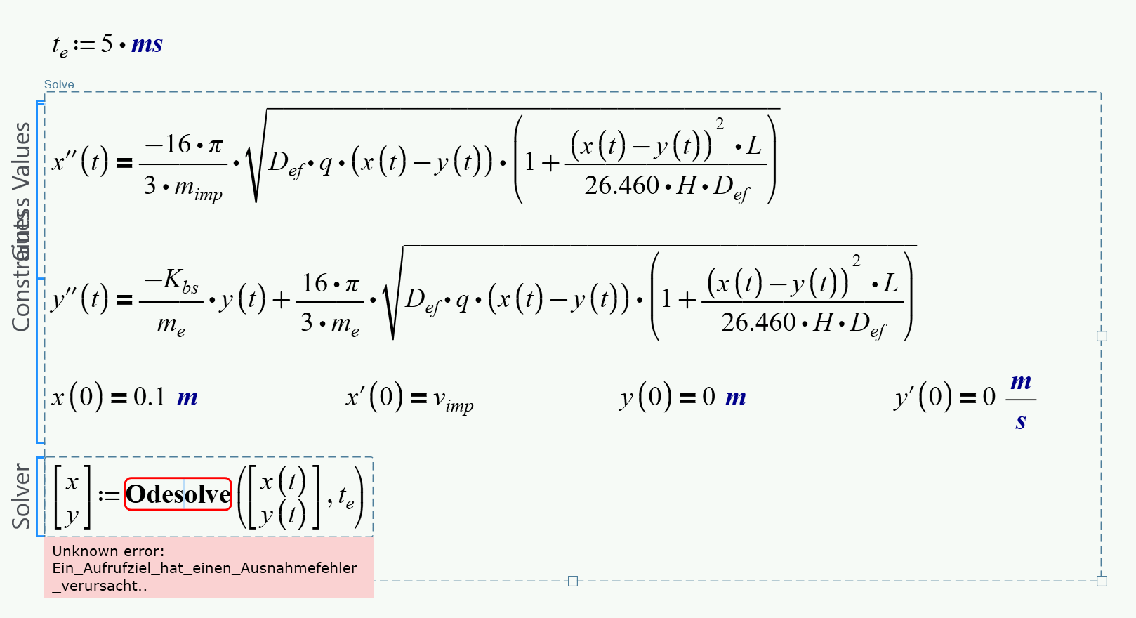 Solved: Solving a non-linear differentialsystem 2.order - PTC Community