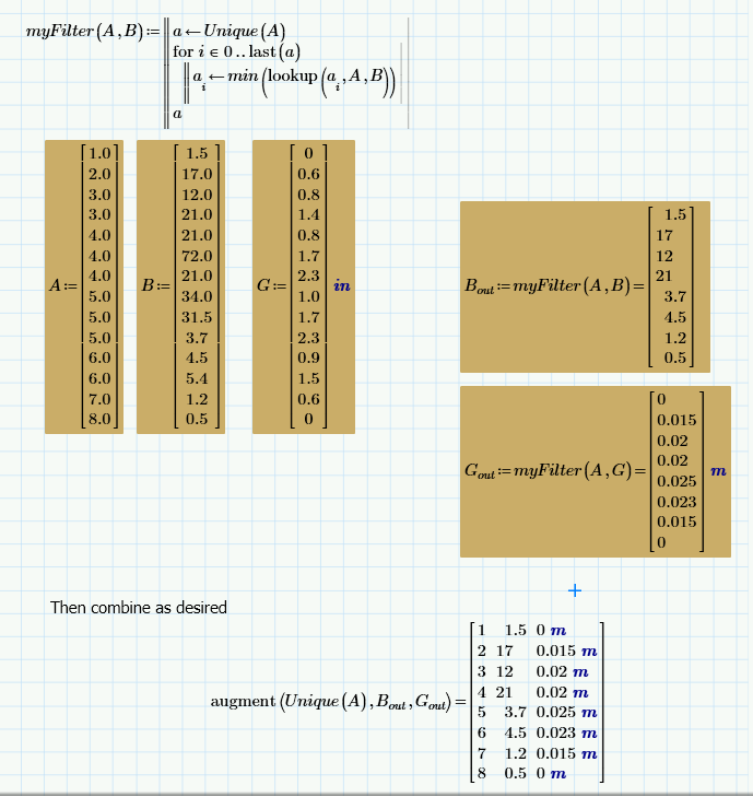 Solved: Keep adjacent matrix row data when filtering a sep... - PTC Community