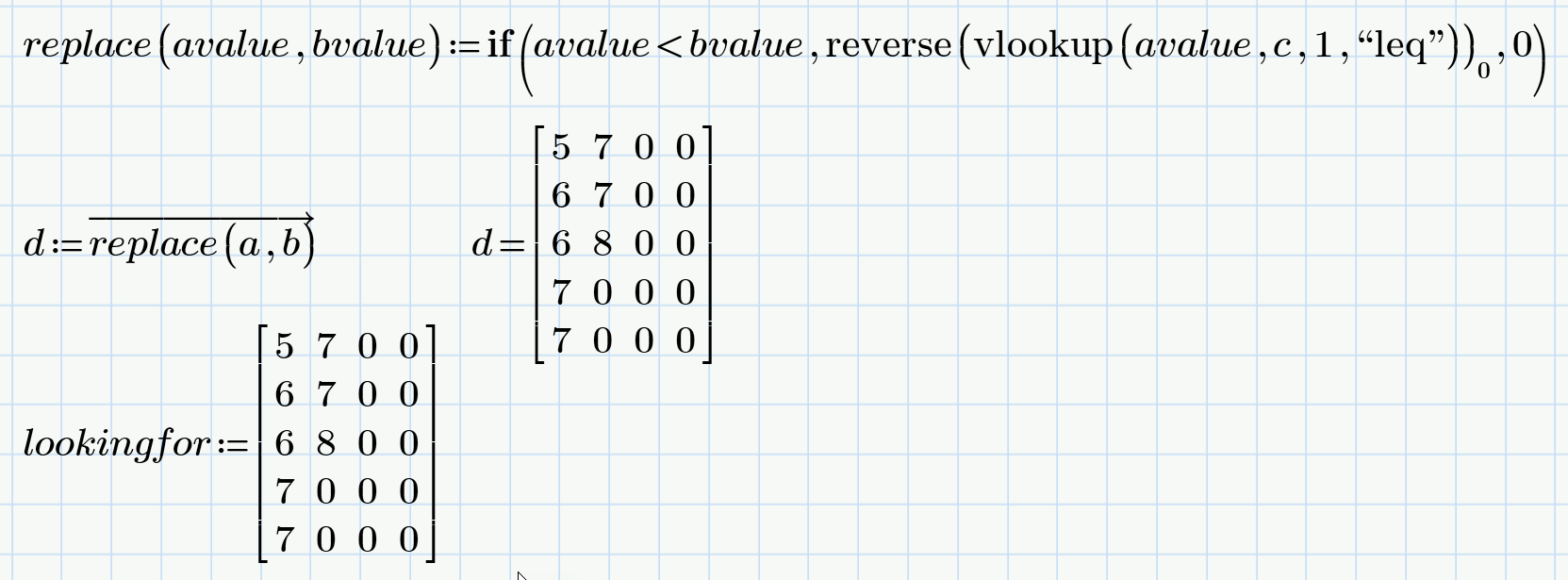 Solved: i x j matrices and vlookup function - PTC Community