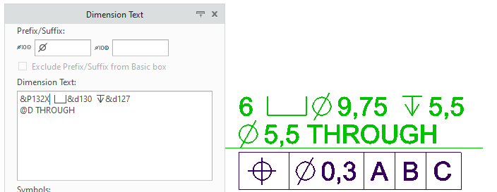 Solved: Dimension Text - X after &P - PTC Community