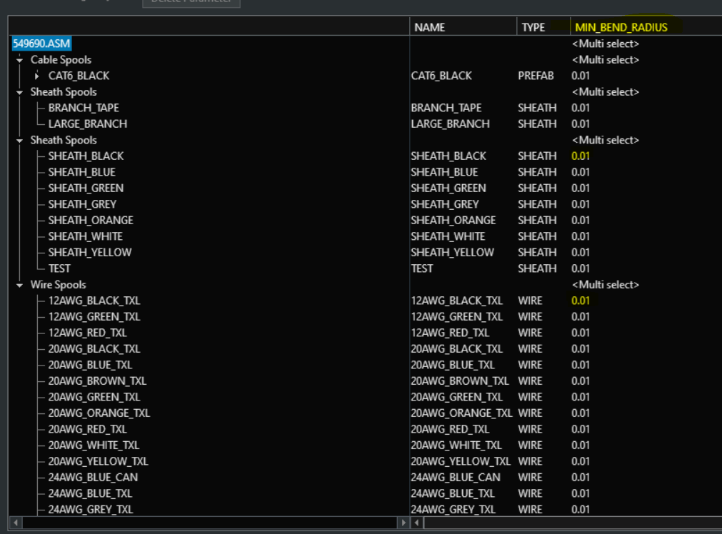 Sheath MIN_BEND_RADIUS not updating (for purposes ... - PTC Community