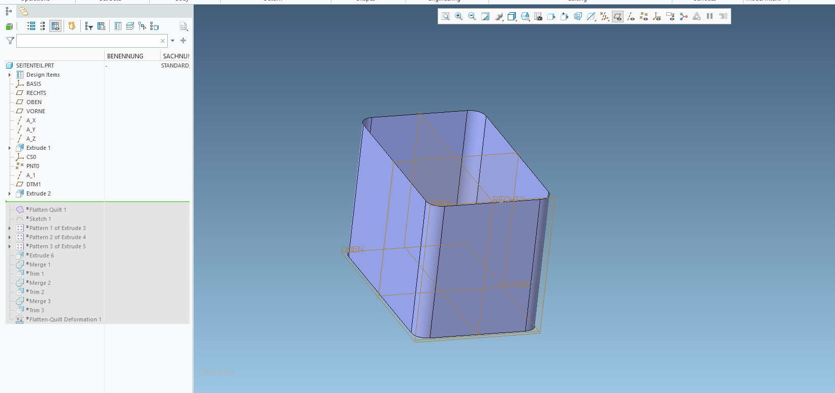 Unable to thicken surfaces on Isogrid design - PTC Community