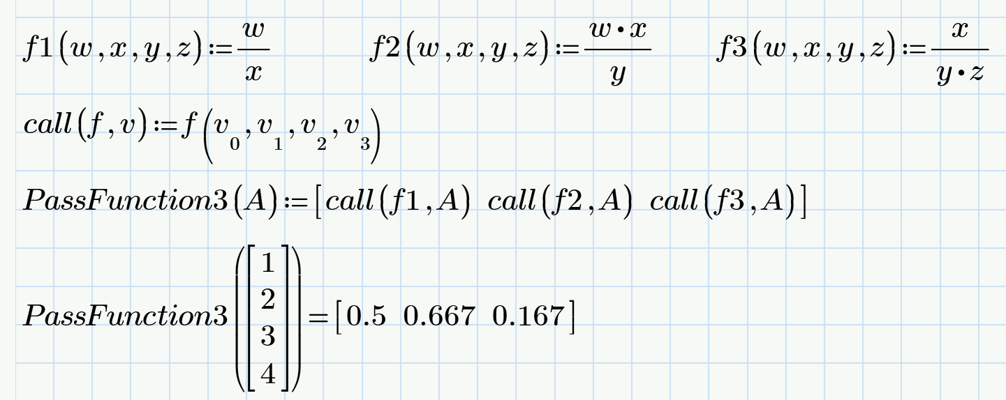 Solved: Passing equation array function into Matrix - PTC Community
