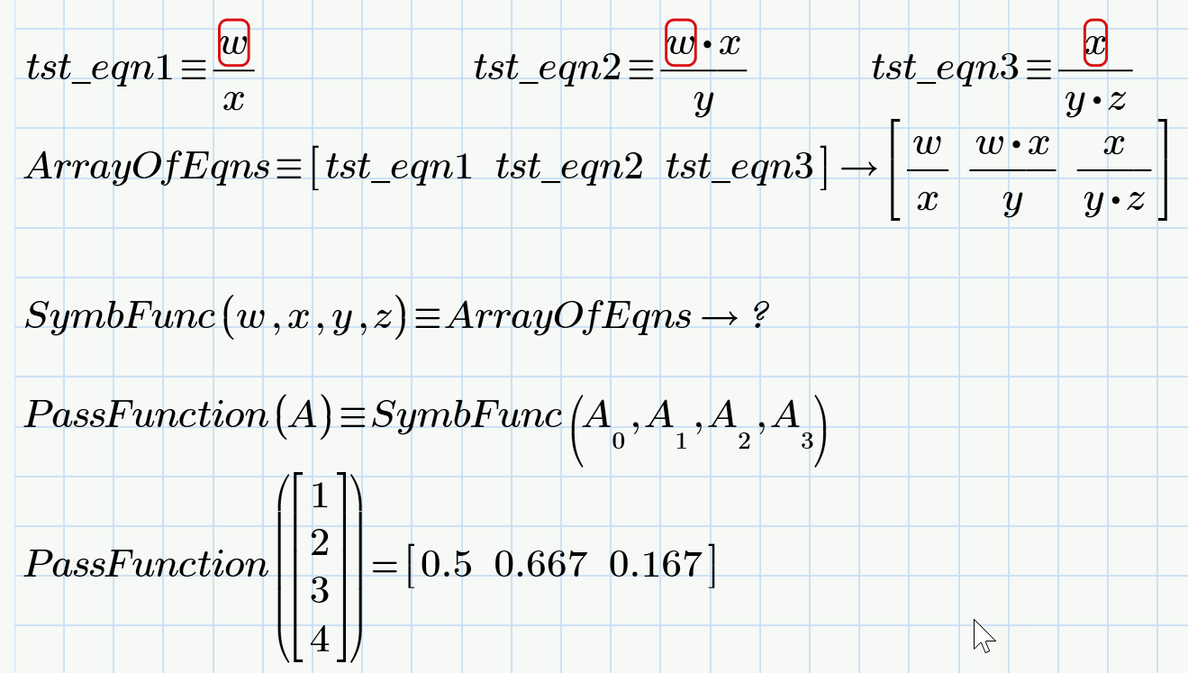 Solved Passing Equation Array Function Into Matrix Ptc Community 7946