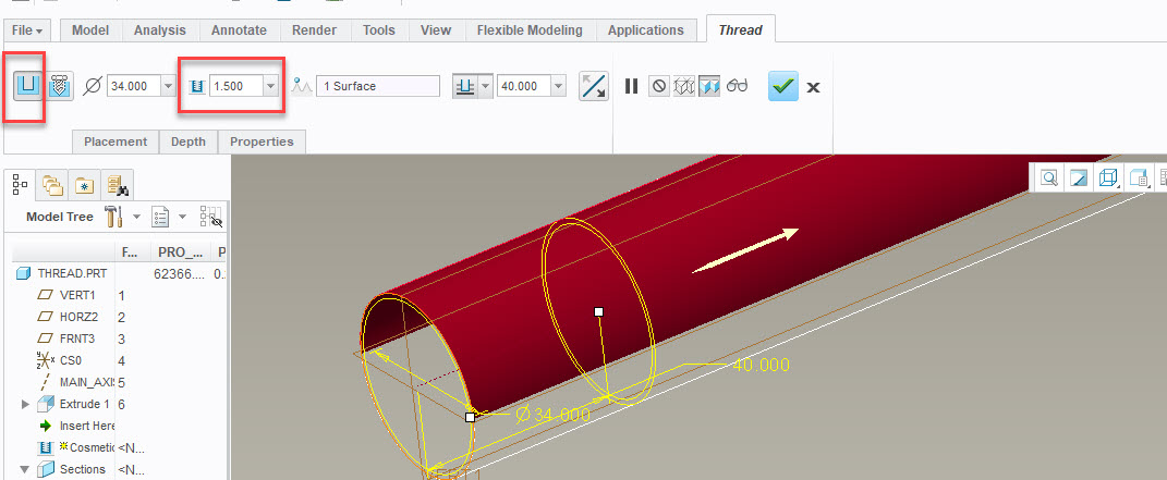 Cosmetic Thread Pitch - PTC Community