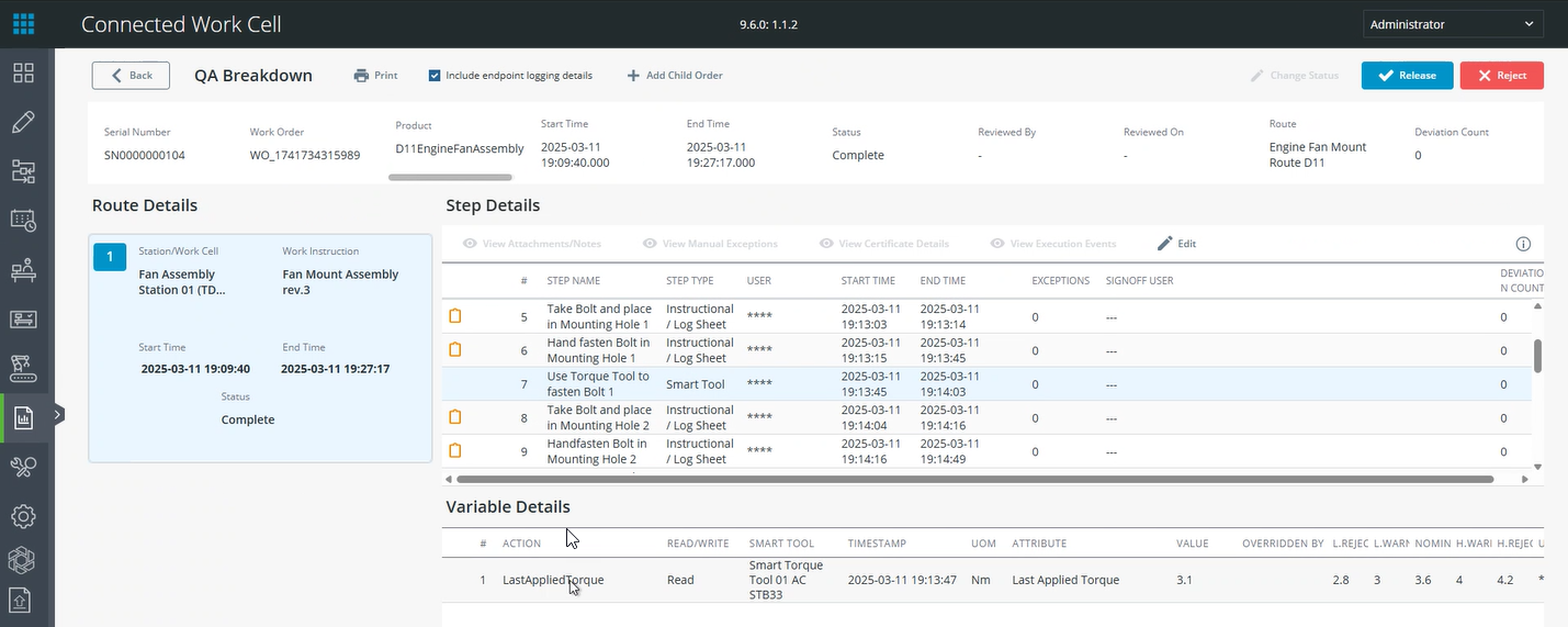 Solved: Validate work instructions inputs after completion - PTC Community
