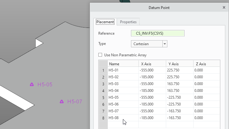 How can selected datum point names be shown in a d... - PTC Community