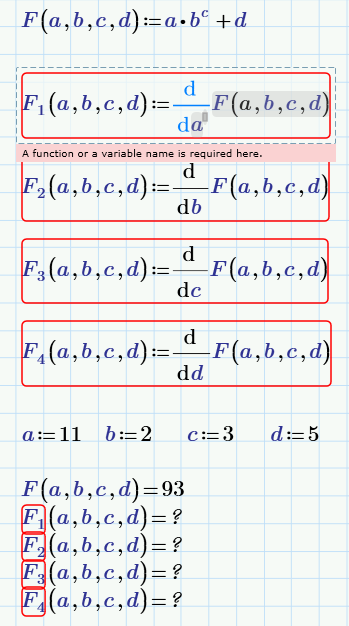Solved: partial derivatives of more than 2 variables - PTC Community