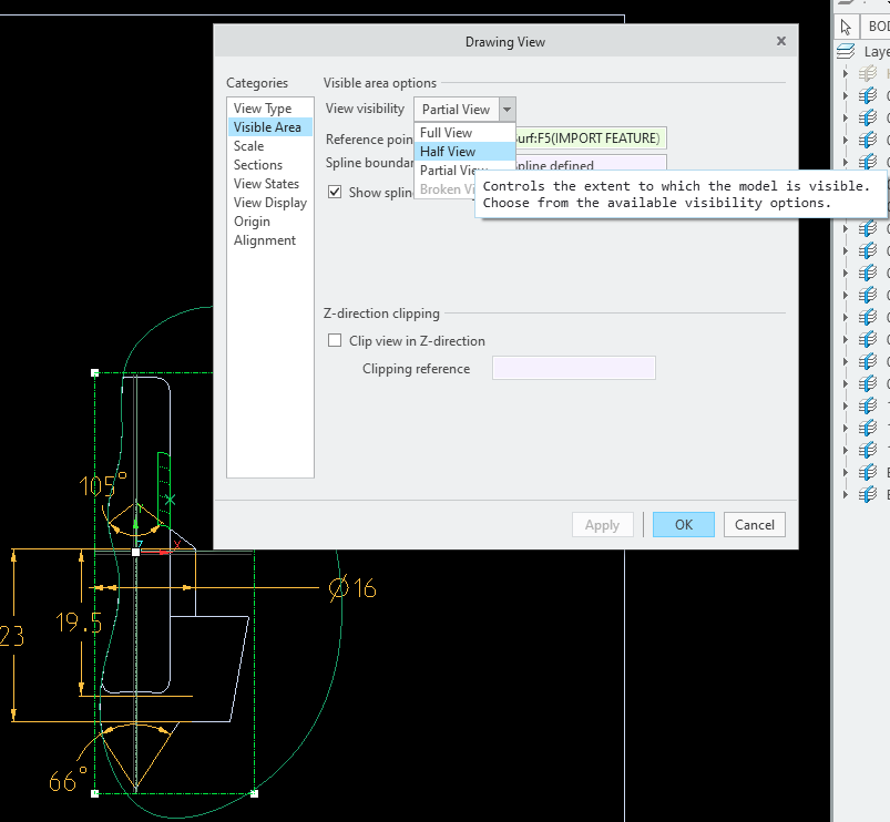 Solved: HALF DIAMETER DIMENSION USING DRIVEN DIMENSION - PTC Community