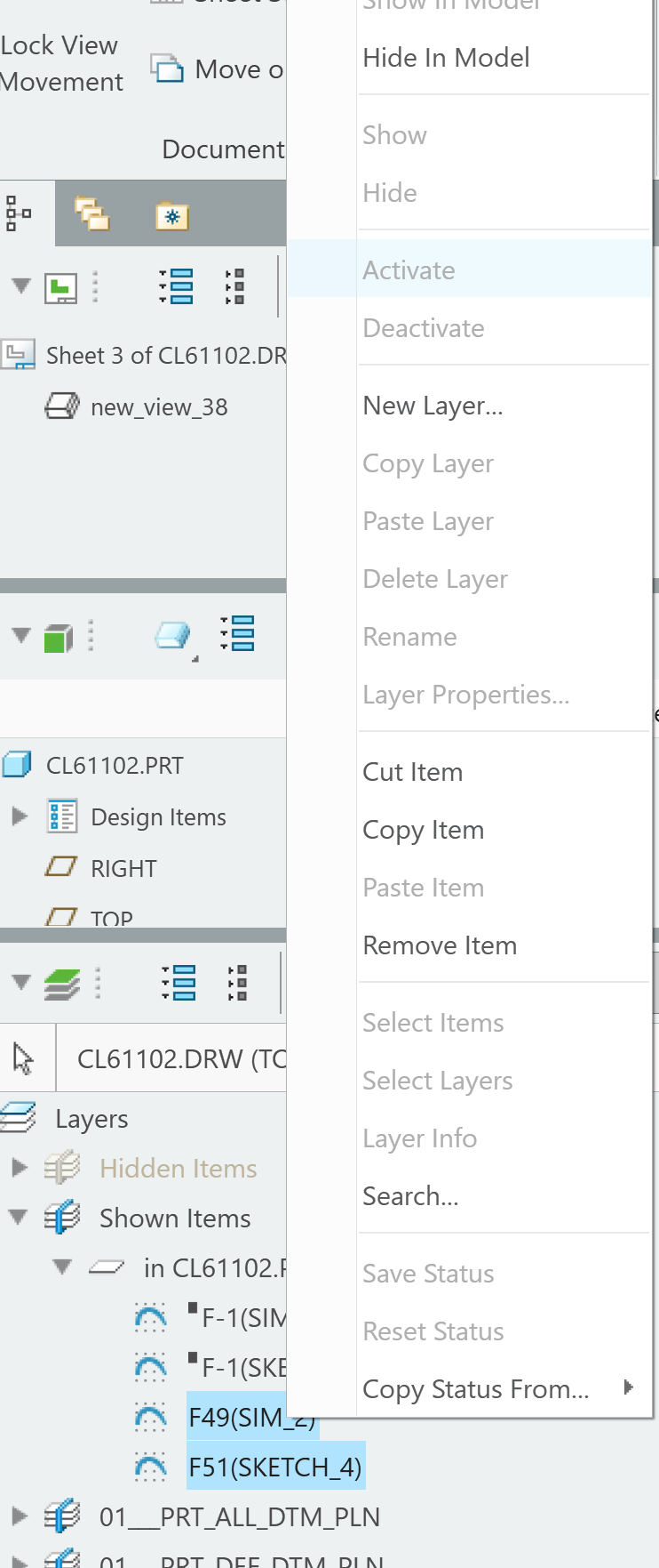 Solved: Hiding sketches in all Drawing Views, except for o... - PTC Community