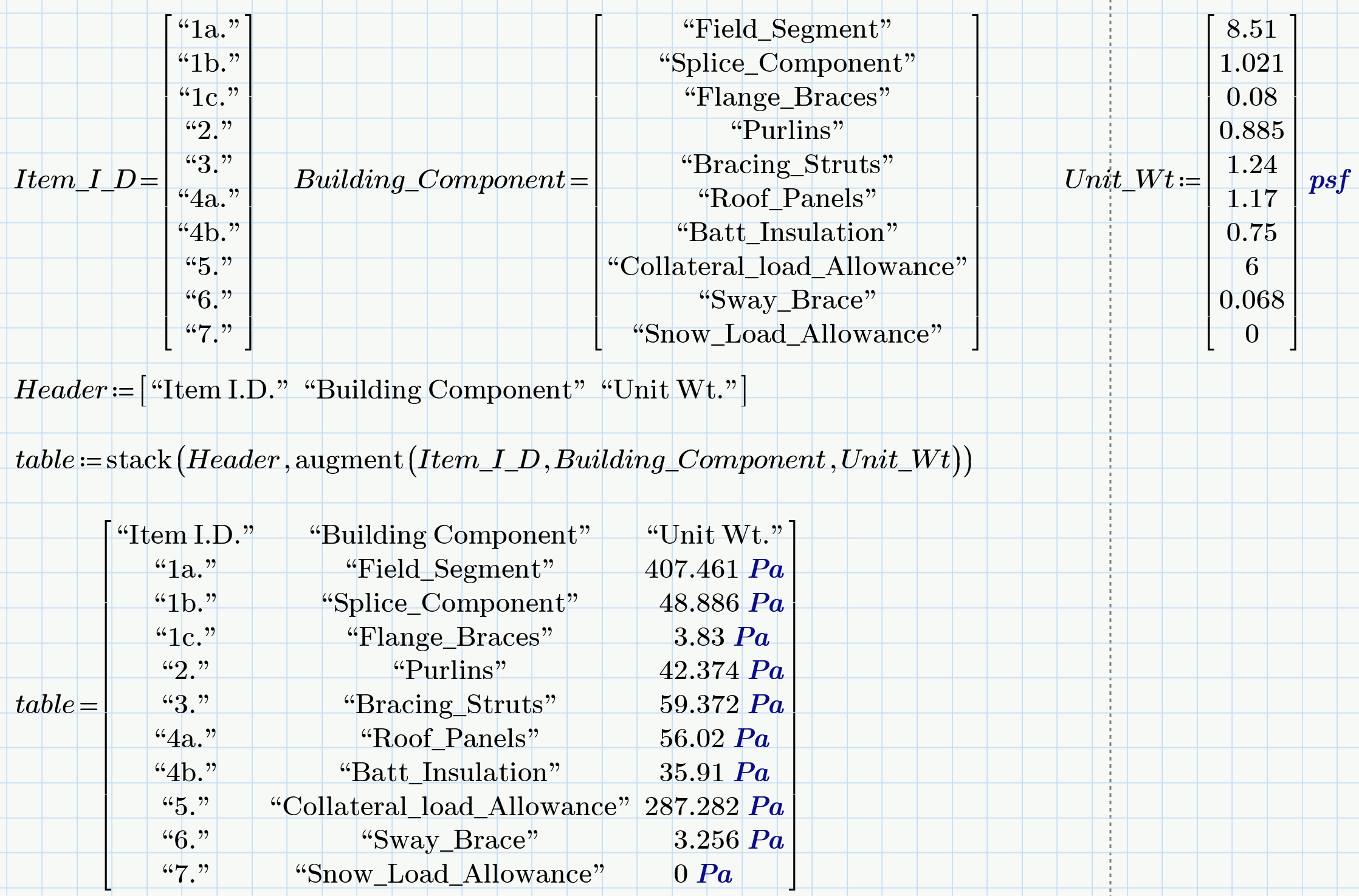 Solved: Creating Table in Mathcad Prime 8 - PTC Community
