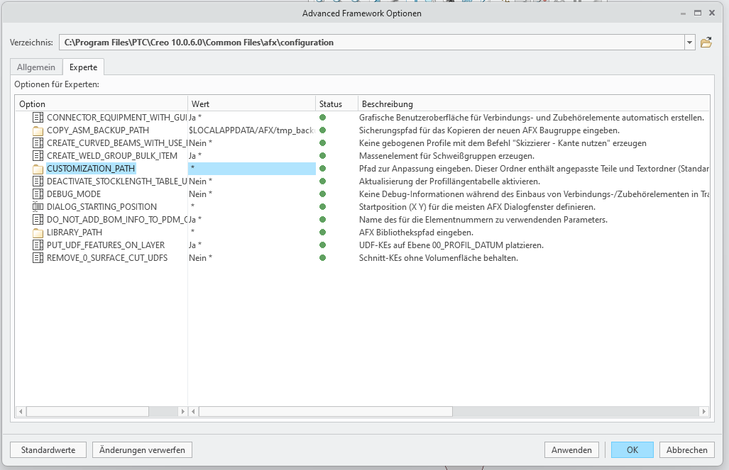 Solved: CREO AFX CUSTOMIZATION_PATH - PTC Community