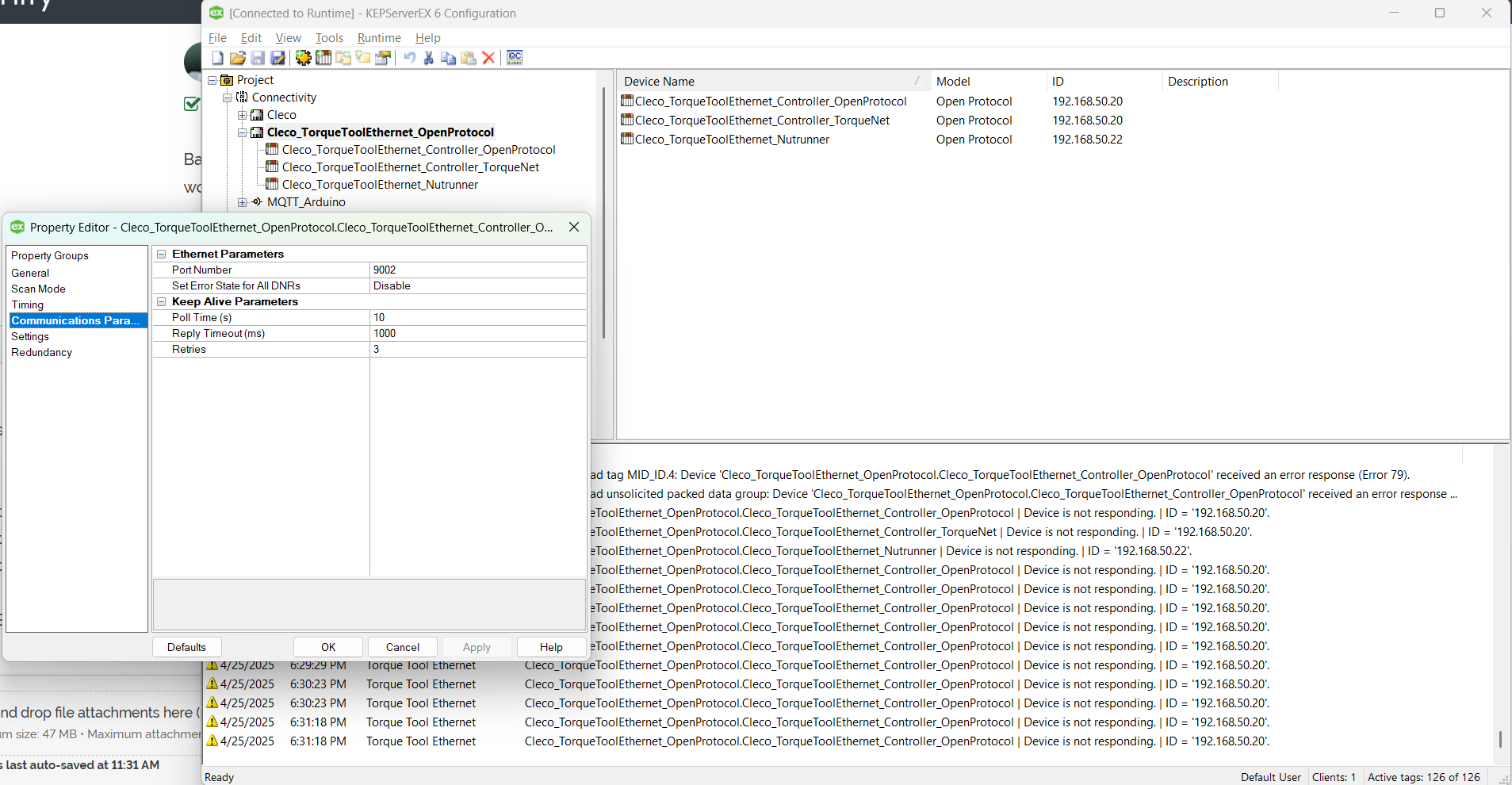 Re: Getting started with Torque Tool Ethernet Driv... - PTC Community