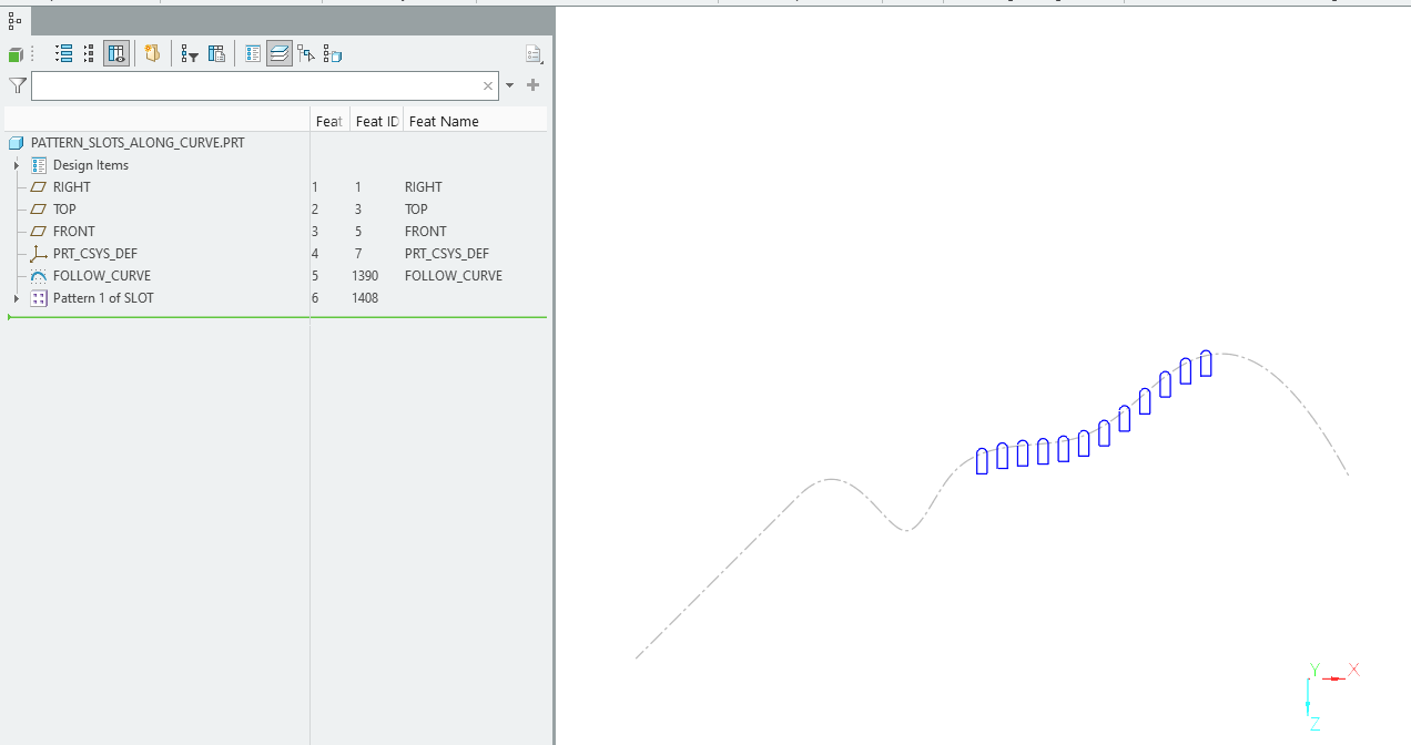 Solved: Pattern along curve and include linear dimension - PTC Community